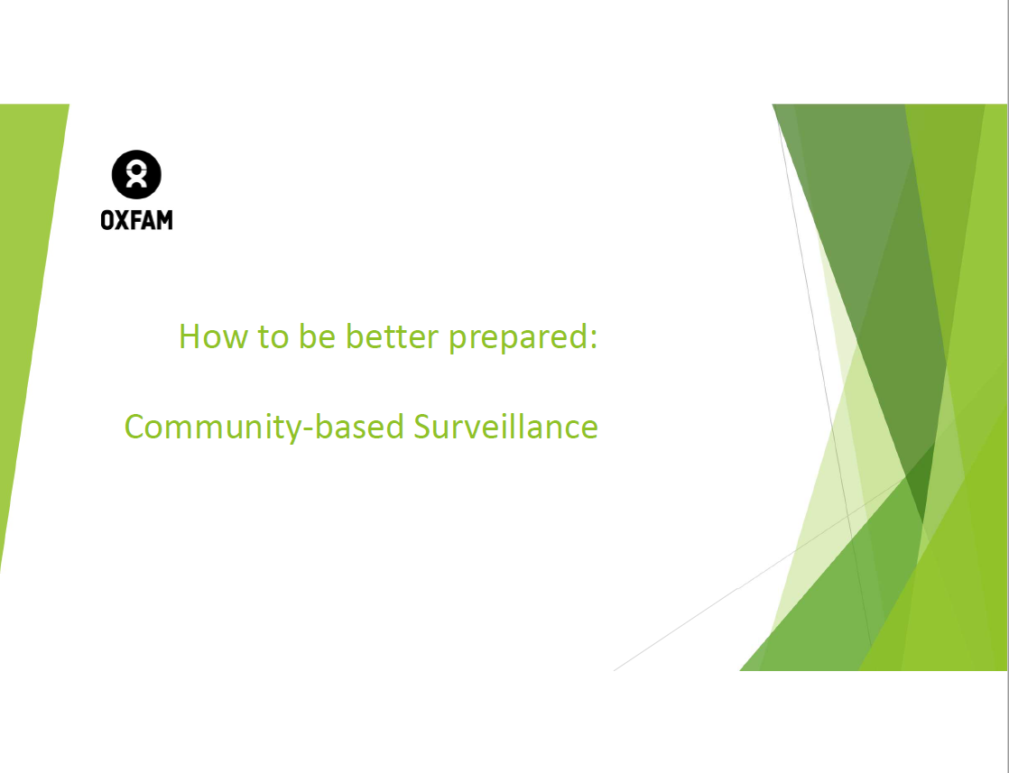 Community based Surveillance (Matthew Cousins, OXFAM UK) (Presentation ...